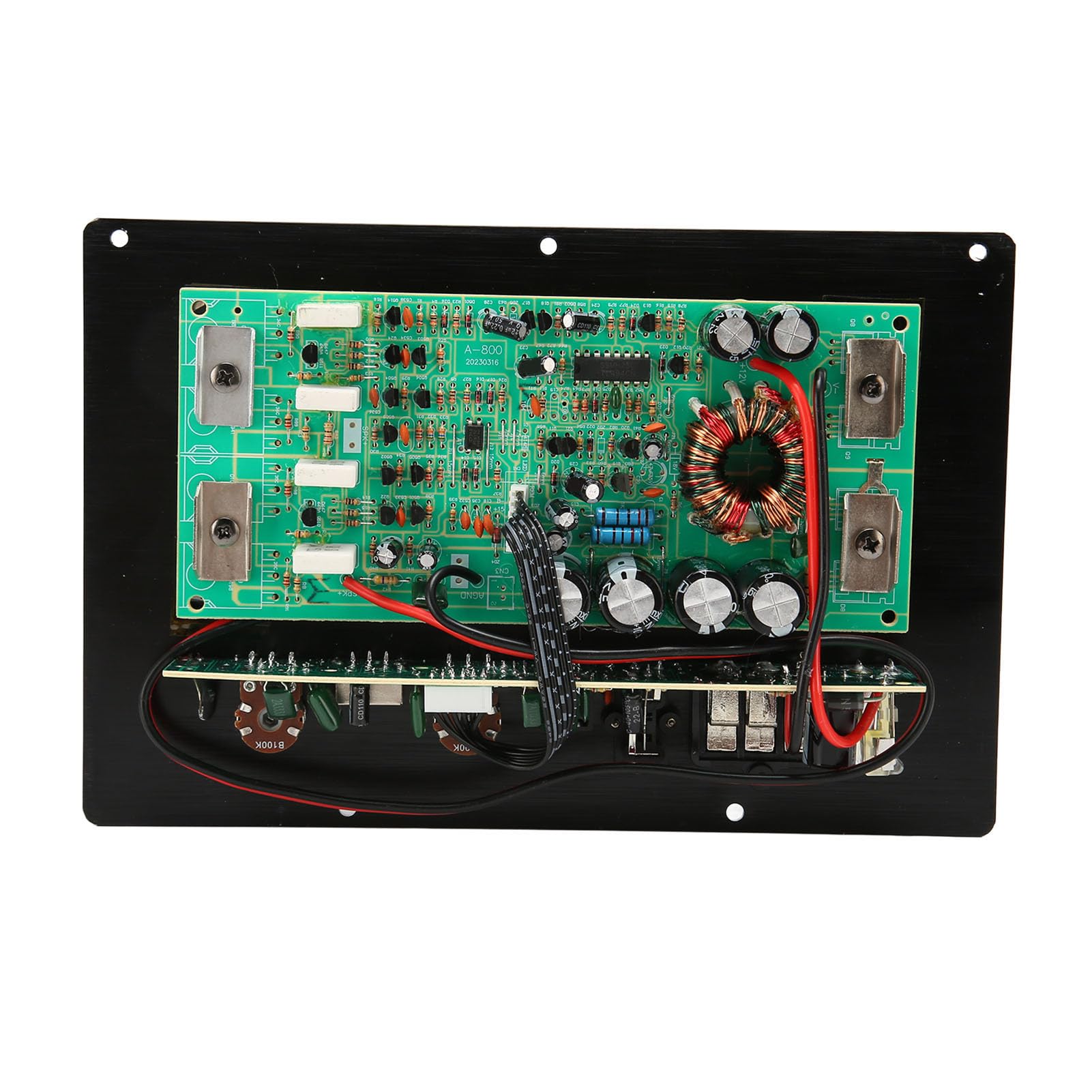 Car Audio Power Amplifier Board, 12V 1800W Mono High Power Bass Subwoofer Amp with Dissipation Panel, Automotive Amplifier for Car Speaker Modification