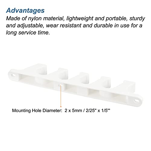 PATIKIL Chaise Adjustment Bracket, 4 Pack 5 Position Lawn Furniture Multi Position Back Support Adjuster for Outdoor Lounge Patio, White