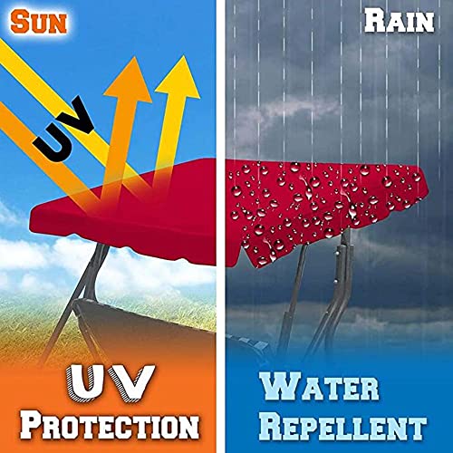 VARWANEO Swing Canopy Cover Waterproof Oxford Cloth Garden Patio Outdoor Waterproof Seat Cover (Swing Seats Not Include)