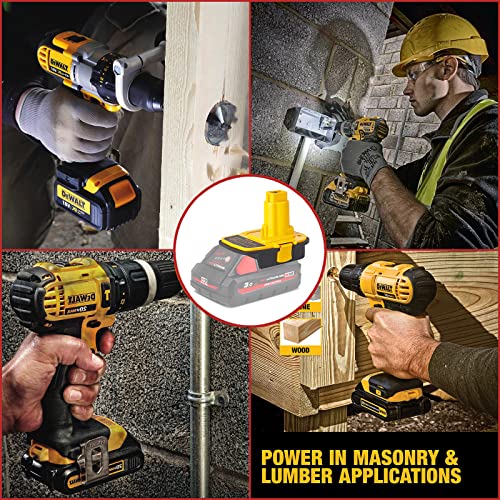DM18D Converter for DeWalt 18v to 20v Battery Adapter,for Milwaukee M18 18v Lithium Batteries Adapter, Convert to DC9096, fit for DeWalt 18v XRP Ni-Cad Cordless Tool, Upgraded Version of DCA1820,1Pcs