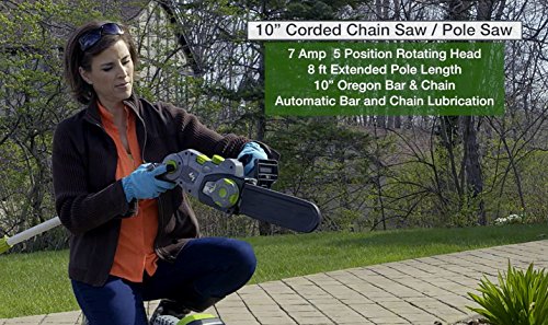 Earthwise 2-in-1 Convertible Pole Hedge Trimmer