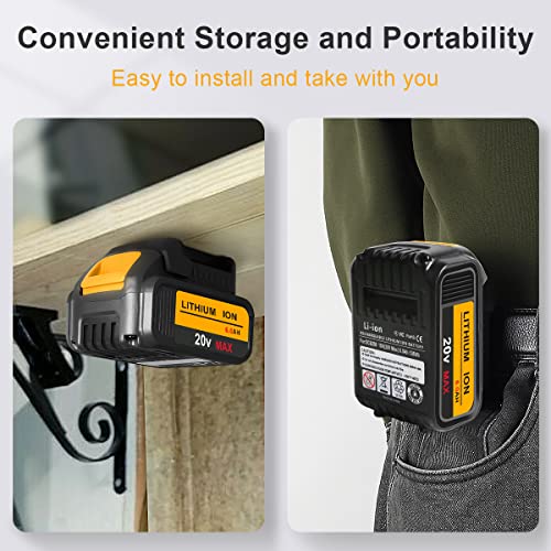 Replacement for Dewalt 20V 6.0Ah Battery Compatible with Dewalt 20V Cordless Power Tools (4Packs)