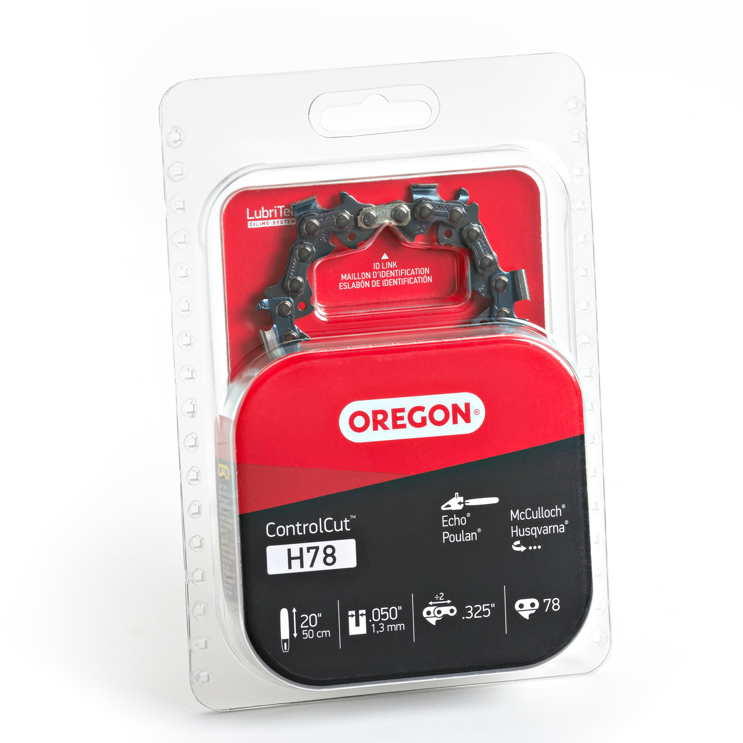 Oregon H78 ControlCut Chainsaw Chain for 20-Inch Bar β 78 Drive Links, Replacement Low-Kickback Chainsaw Blade, .050 Inch Gauge, .325 Inch Pitch, fits Echo, Poulan, Ryobi & Husqvarna Models (H78),Black