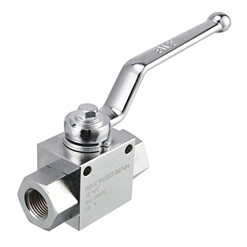 RIDGE WASHER High Pressure Ball Valve Kit for Power Washer Hose, 3/8β Quick Disconnect, 4500 PSI