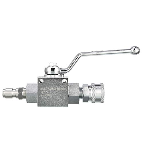 RIDGE WASHER High Pressure Ball Valve Kit for Power Washer Hose, 3/8β Quick Disconnect, 4500 PSI