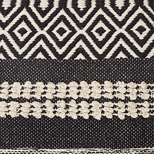 · REDEARTH · Boho Textured Throw Pillow -Cushion Covers Woven Tufted Decorative Farmhouse Cases Set for Couch, Sofa, Bed, Chair, Dining, Patio, Outdoor; 100% Cotton (18"x18") Pack of 2