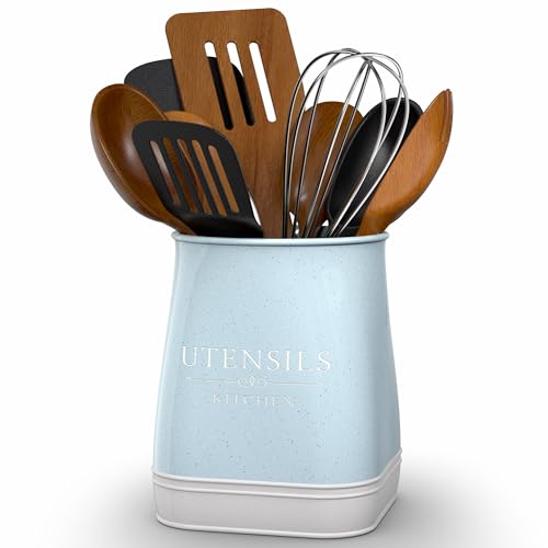 ADDFIT HOUSE Ceramic Utensil Holder - Large Ceramic Kitchen Utensil Holder for Countertop, Large Cooking Tools Organizer, Utensil Crocks for Kitchen Counter, Utensil Storage for Home Décor, Gifts
