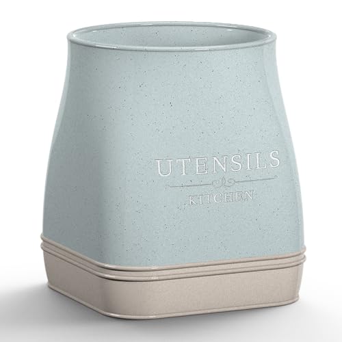 ADDFIT HOUSE Ceramic Utensil Holder - Large Ceramic Kitchen Utensil Holder for Countertop, Large Cooking Tools Organizer, Utensil Crocks for Kitchen Counter, Utensil Storage for Home Décor, Gifts