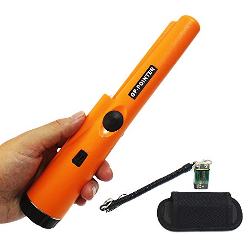 Metal Detector Handheld GP-Pointer with Belt and Holster Portable Include Battery 360° Scanning Unearthing Treasure Finder with High Sensitivity for Locating Gold Coin Silver Jewelry Fully Waterproof