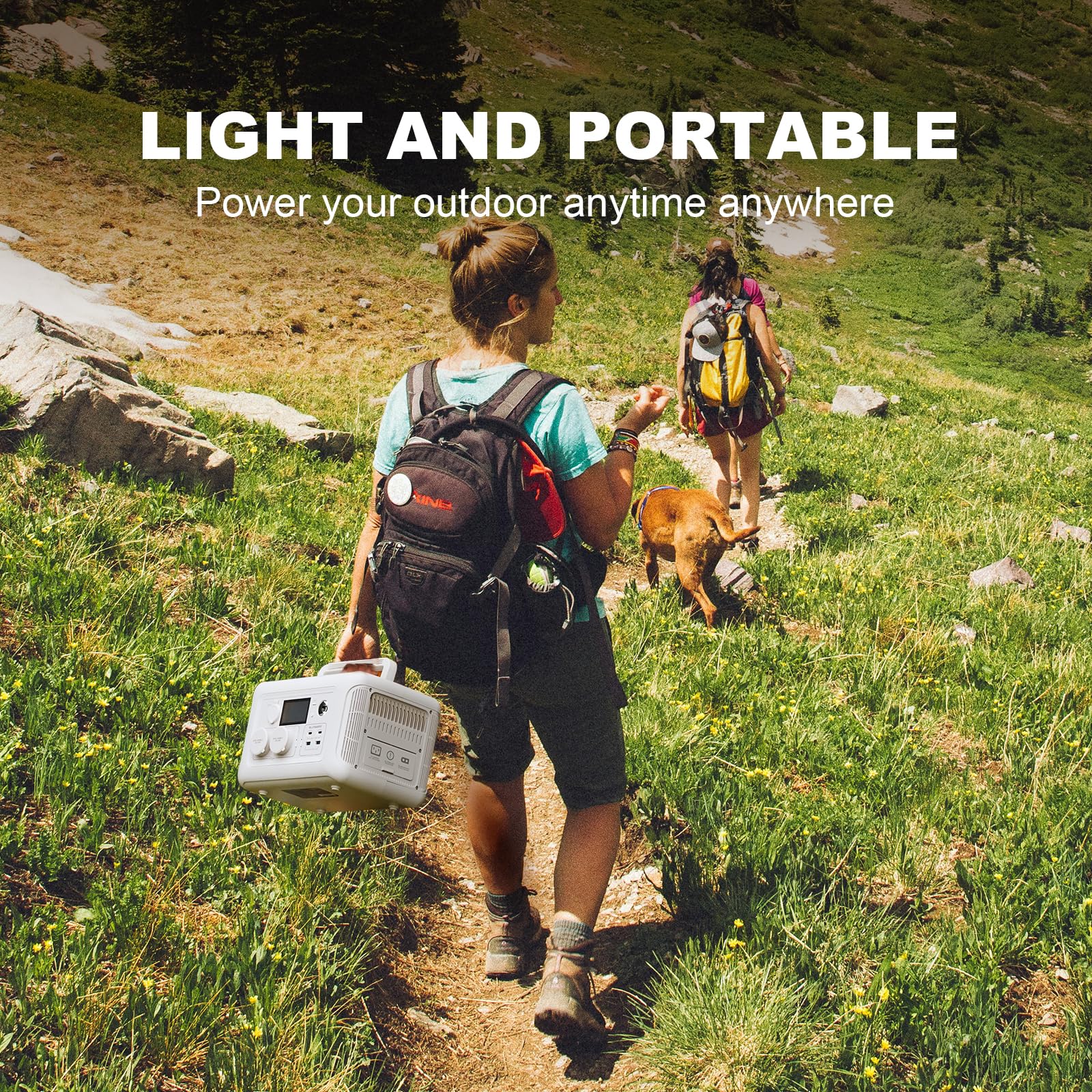 ALLPOWERS R600 BEIGE 299Wh 600W Portable Power Station, LiFePO4 Battery Backup with UPS Function, 1 Hour to Full 400W Input, MPPT Solar Generator for Outdoor Camping, RVs, Home Use