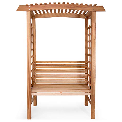 All Things Cedar GA87-B Garden Arbor with Bench