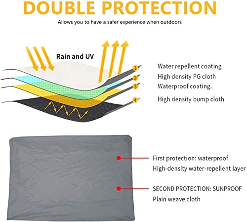 BTURYT Replacement Canopy for Swing Seat 2/3 Seater Garden Hammock Cover,Patio Swing Top Cover for Patio Yard(top Cover only)