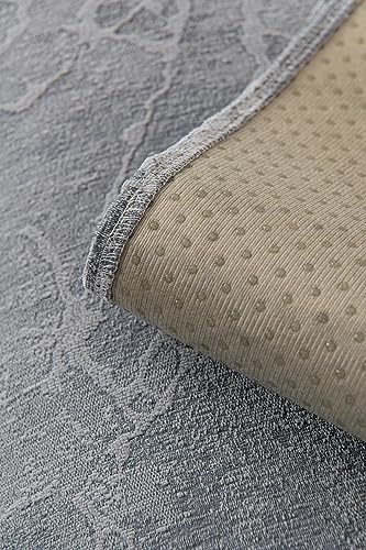 Huierxun Luxury Solid Color Chenille Sofa Cover Marble Pattern Soft Sofa Slipcover Non-Slip Sectional Couch Covers Anti Cat Scratch Armrest Backrest Recliner Cover (Grey,36''x36'')
