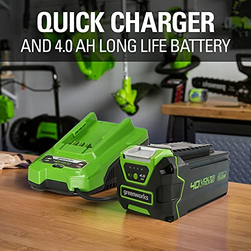 Greenworks 40V 17" (2-In-1) Push Lawn Mower, 4.0Ah Battery and Charger Included