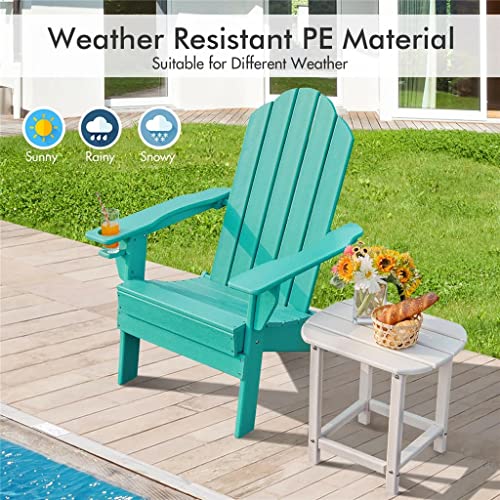 WYFDP Folding Chair Cup Holder Yard Turquoise