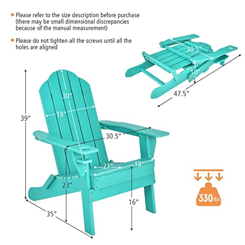 WYFDP Folding Chair Cup Holder Yard Turquoise