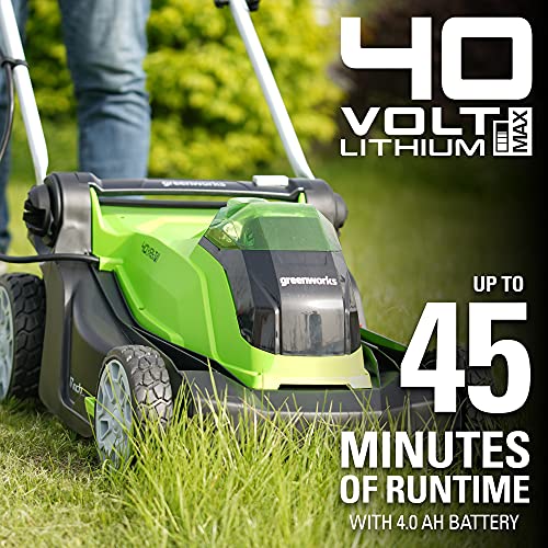 Greenworks 40V 17" (2-In-1) Push Lawn Mower, 4.0Ah Battery and Charger Included