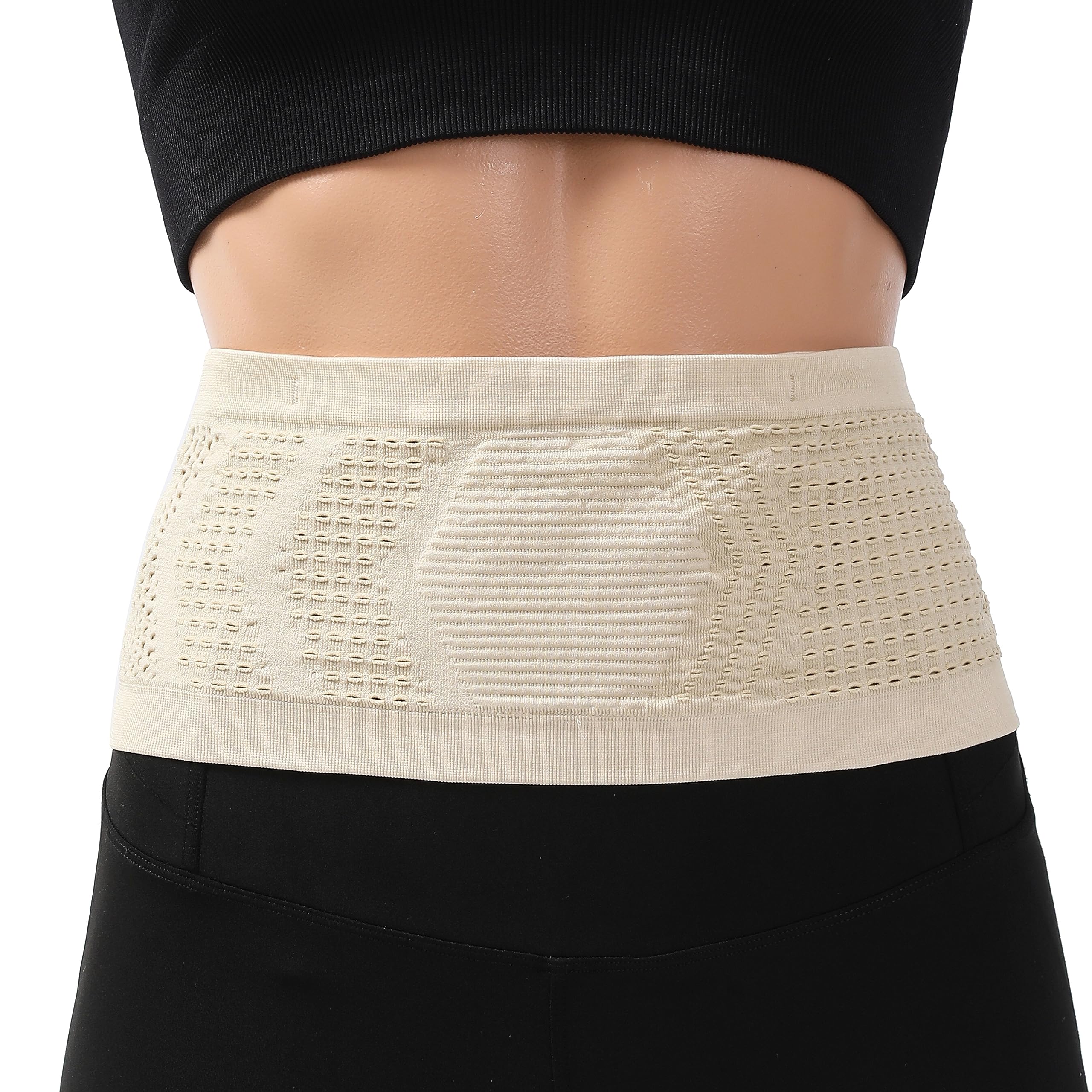 Odoorgames Slim Running Belt | Travel Money Belt | Running Waist Pack | Slim Fanny Pack for Running | Hidden Pockets for Travel (Beige, Large)