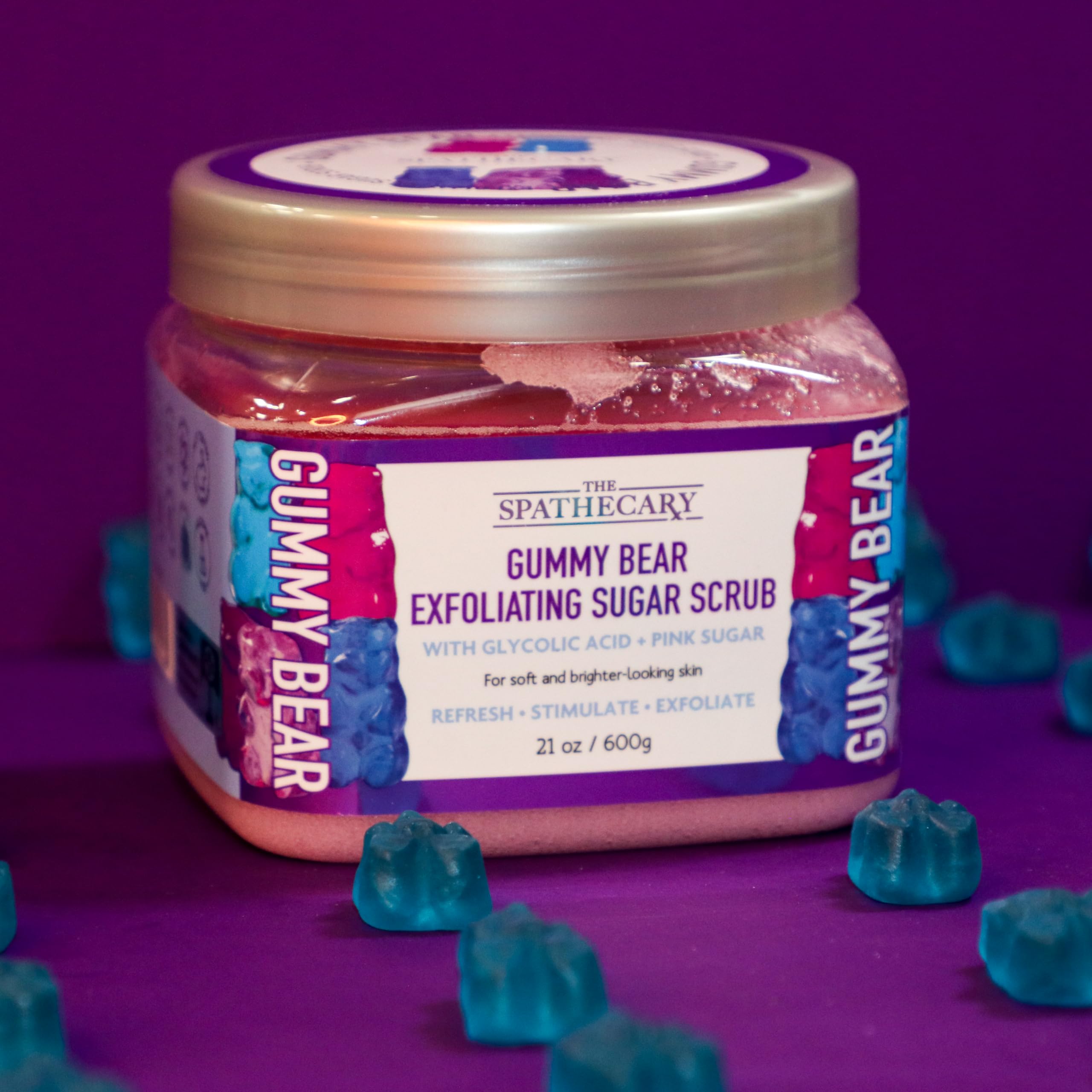 The Spathecary Body Scrub, Exfoliating-Nourishing-Refreshing-Smoothing Body Care 21 oz. (21 oz, Gummy Bear)