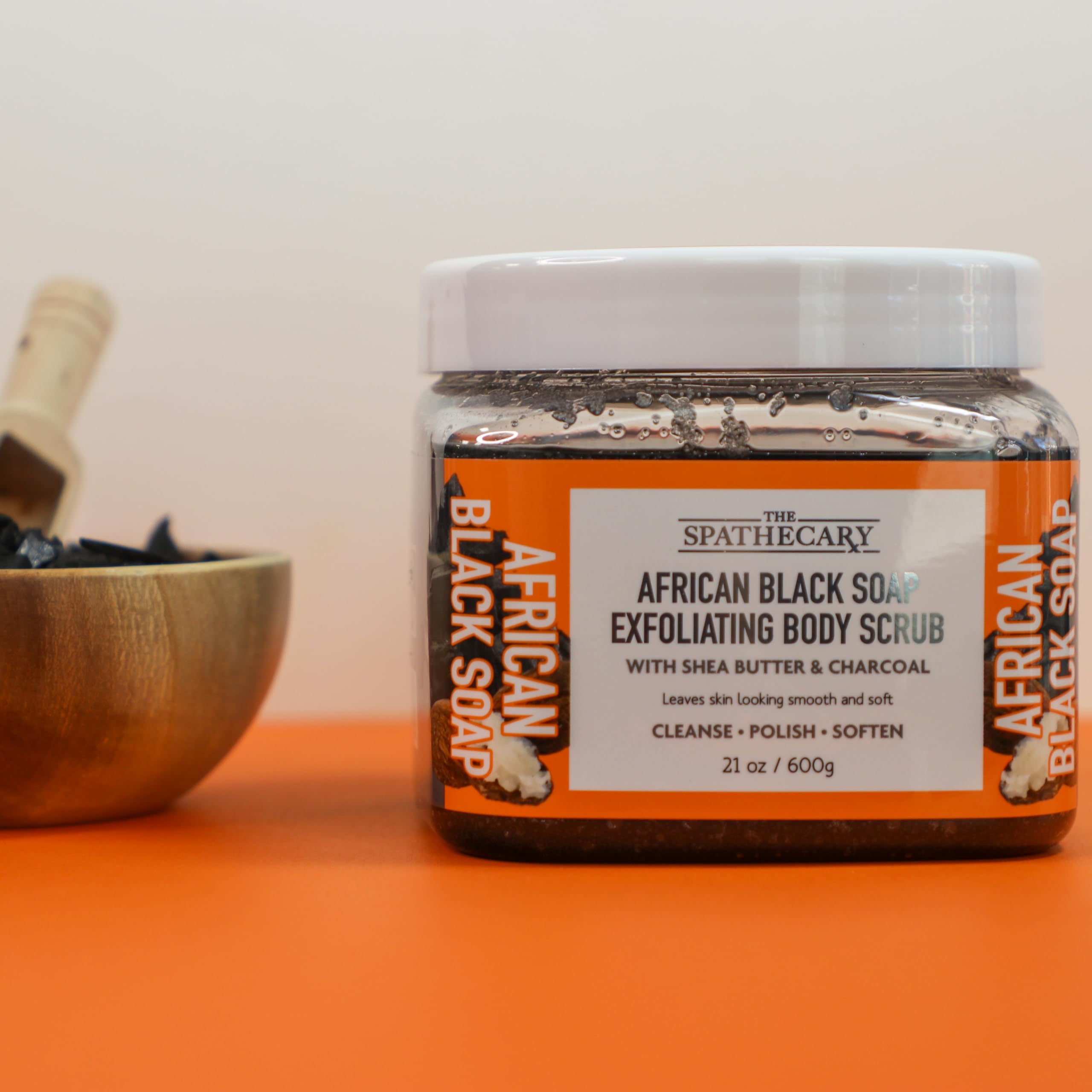 The Spathecary African Black Soap Exfoliating Body Scrub, 21 oz, Ultra Hydrating and Exfoliating Scrub for Nourishing Essential Body Care