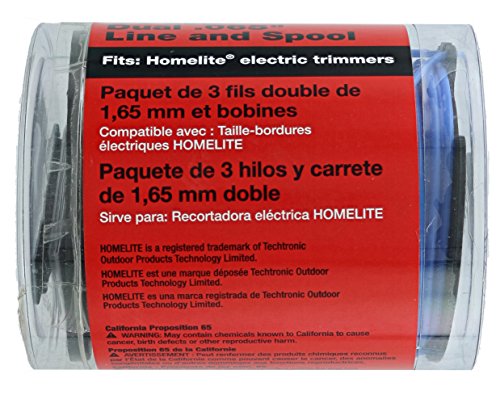 Homelite Genuine OEM AC41RL3 Autofeed Dual .065โ Replacement Line and Spool Pack for Homelite Electric String Trimmers (3 Pack)