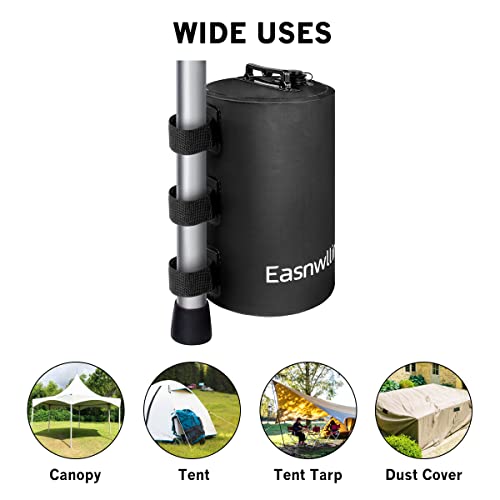 Easnwllim Canopy Water Weight Bag Leg Weights for Pop Up Canopy,Tent,Gazebo,Set of 4,Black