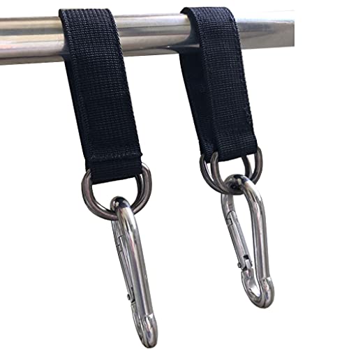 AIVOOF Swing Hanging Straps, 2 PCS 24cm / 9.45inches Tree Swing Straps Hanging Kit Heavy Duty Hanging Straps Holds 440 lbs with Carabiner Perfect for Tree Swing Seat, Hammock, Plank