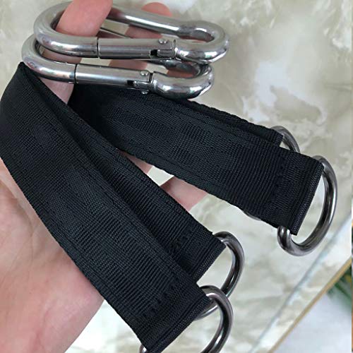 AIVOOF Swing Hanging Straps, 2 PCS 24cm / 9.45inches Tree Swing Straps Hanging Kit Heavy Duty Hanging Straps Holds 440 lbs with Carabiner Perfect for Tree Swing Seat, Hammock, Plank