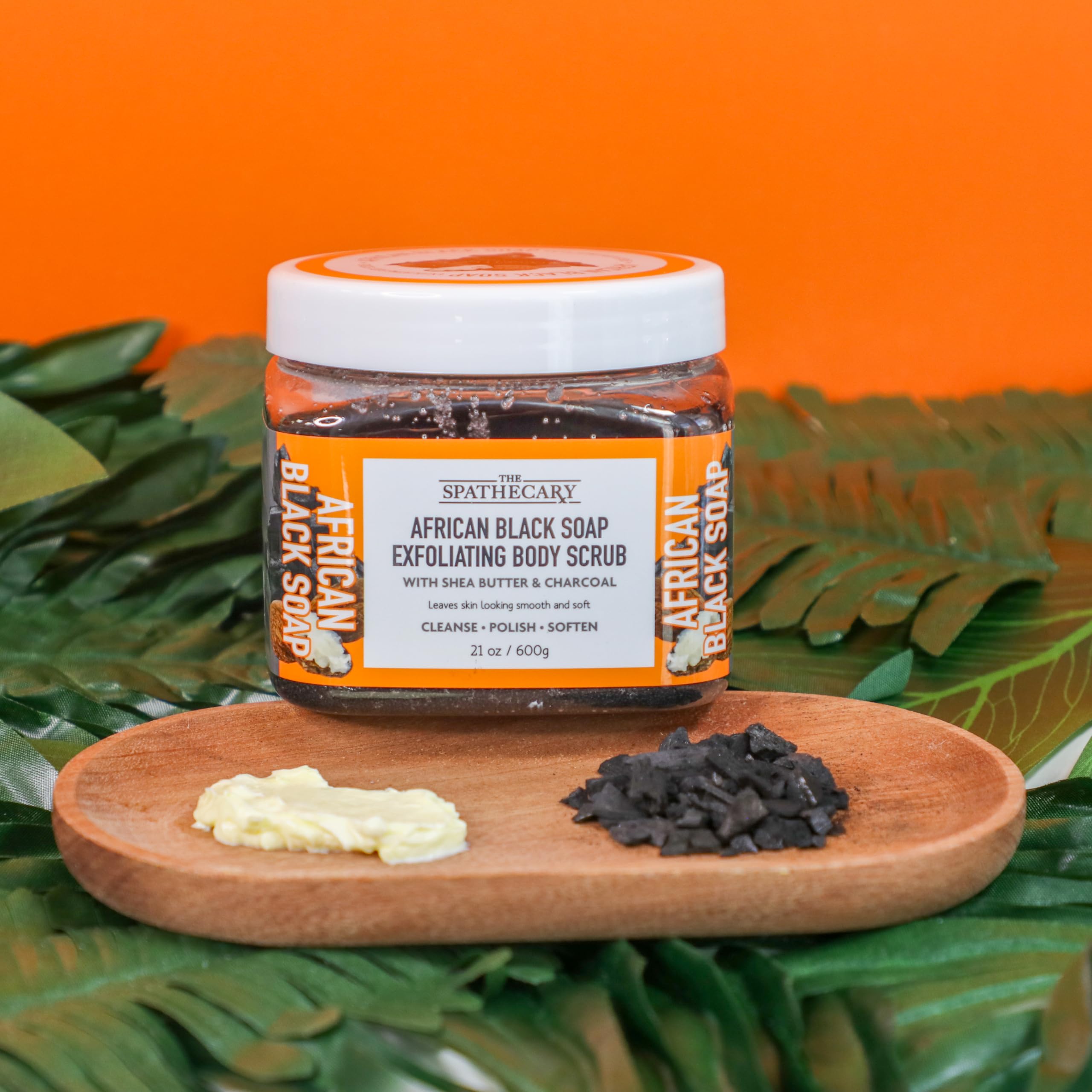 The Spathecary African Black Soap Exfoliating Body Scrub, 21 oz, Ultra Hydrating and Exfoliating Scrub for Nourishing Essential Body Care