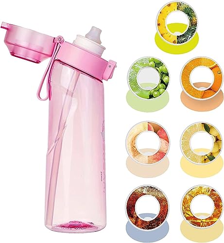 Rhea & Co. Scented Infusion Fruit Fragrance Water Bottle, Water Bottle with One Mystery Flavor Pod - 650ml (Blue +1 Free Pod)