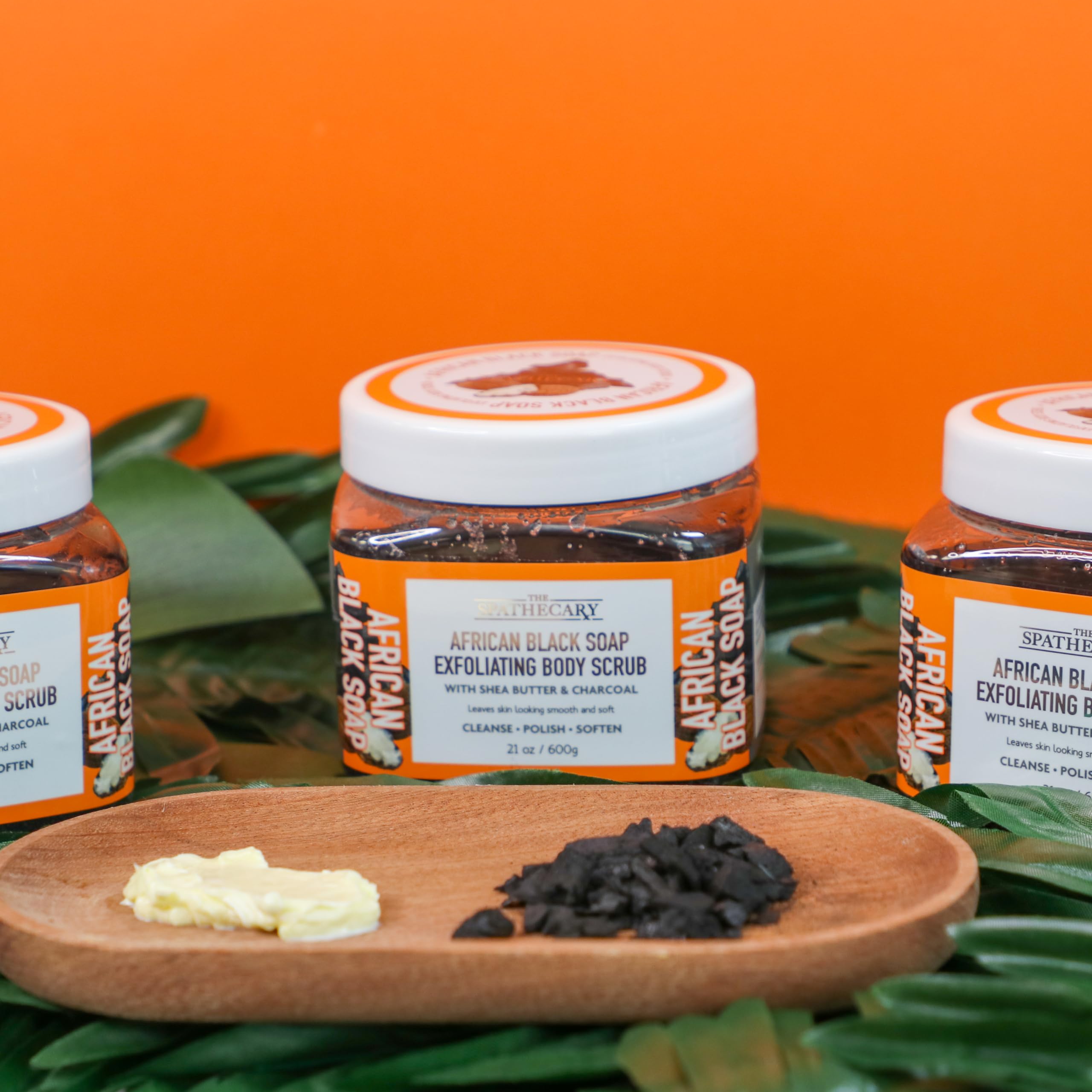 The Spathecary African Black Soap Exfoliating Body Scrub, 21 oz, Ultra Hydrating and Exfoliating Scrub for Nourishing Essential Body Care