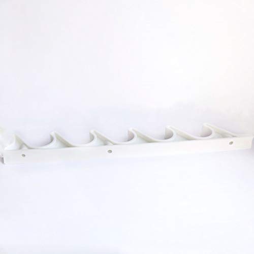 4 pcs 6 Position Nylon White Adjustment Brackets for Patio Outdoor Lawn Yard Furniture or Chaise Lounges, Replacement, Back Support, Back-Height Multi Position Adjuster 10 5/8" L x 5/8" W