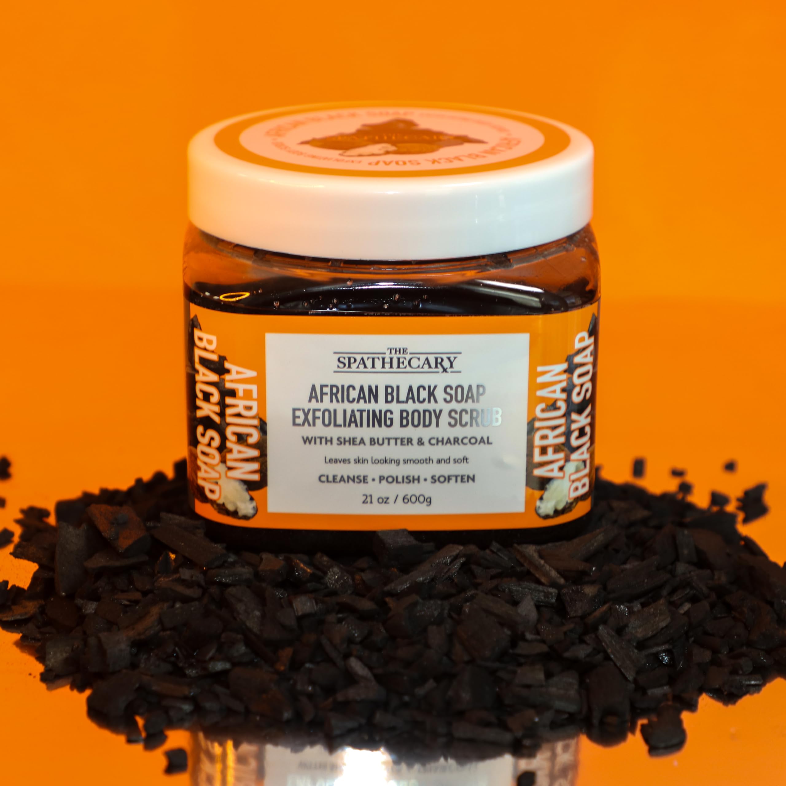 The Spathecary African Black Soap Exfoliating Body Scrub, 21 oz, Ultra Hydrating and Exfoliating Scrub for Nourishing Essential Body Care