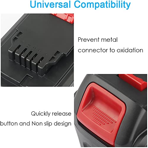 TENMOER 2 Pack 6.0Ah Compatible with Dewalt 20V 6.0Ah Battery Replacement for Dewalt 20V Batteries DCB206-2