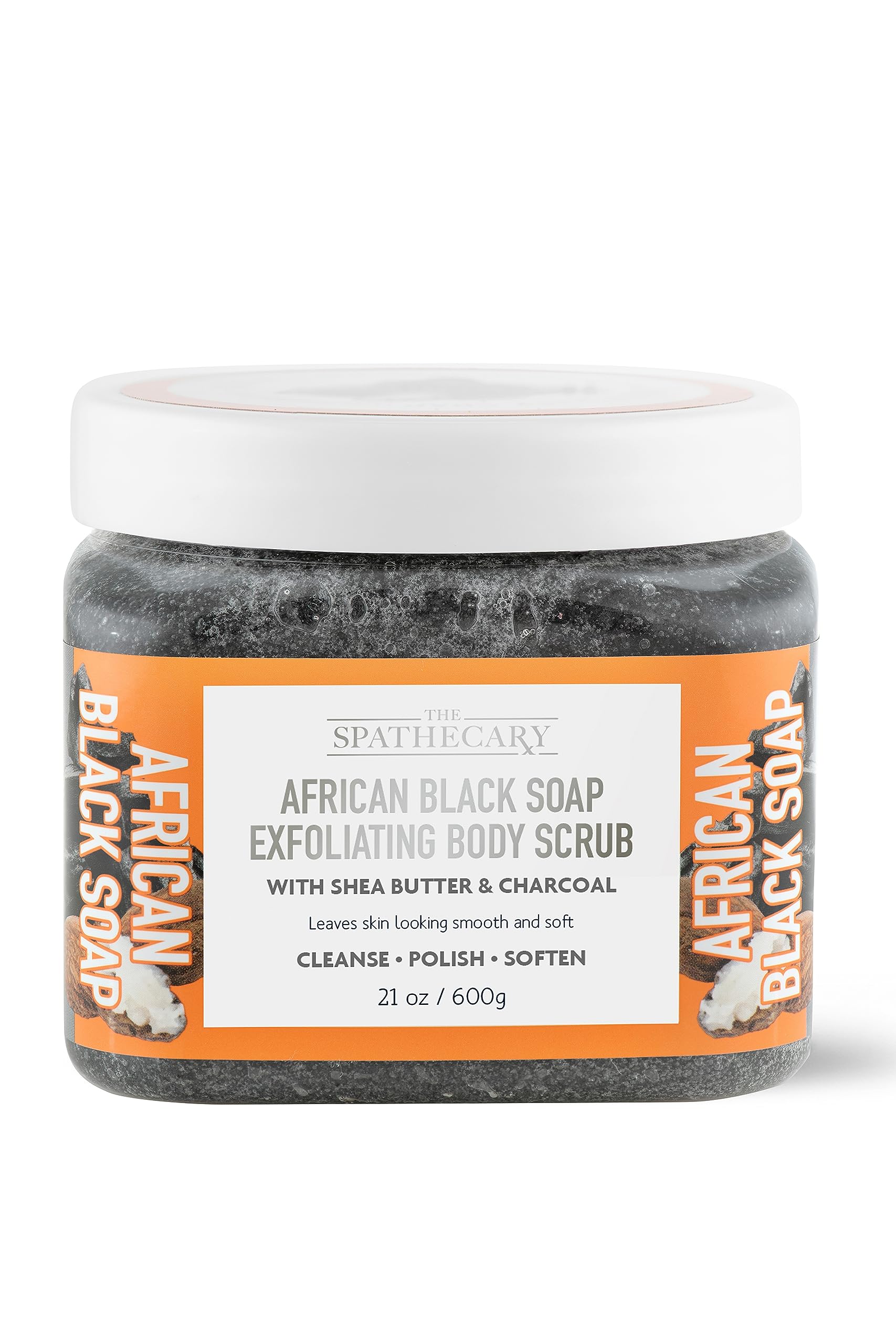 The Spathecary African Black Soap Exfoliating Body Scrub, 21 oz, Ultra Hydrating and Exfoliating Scrub for Nourishing Essential Body Care