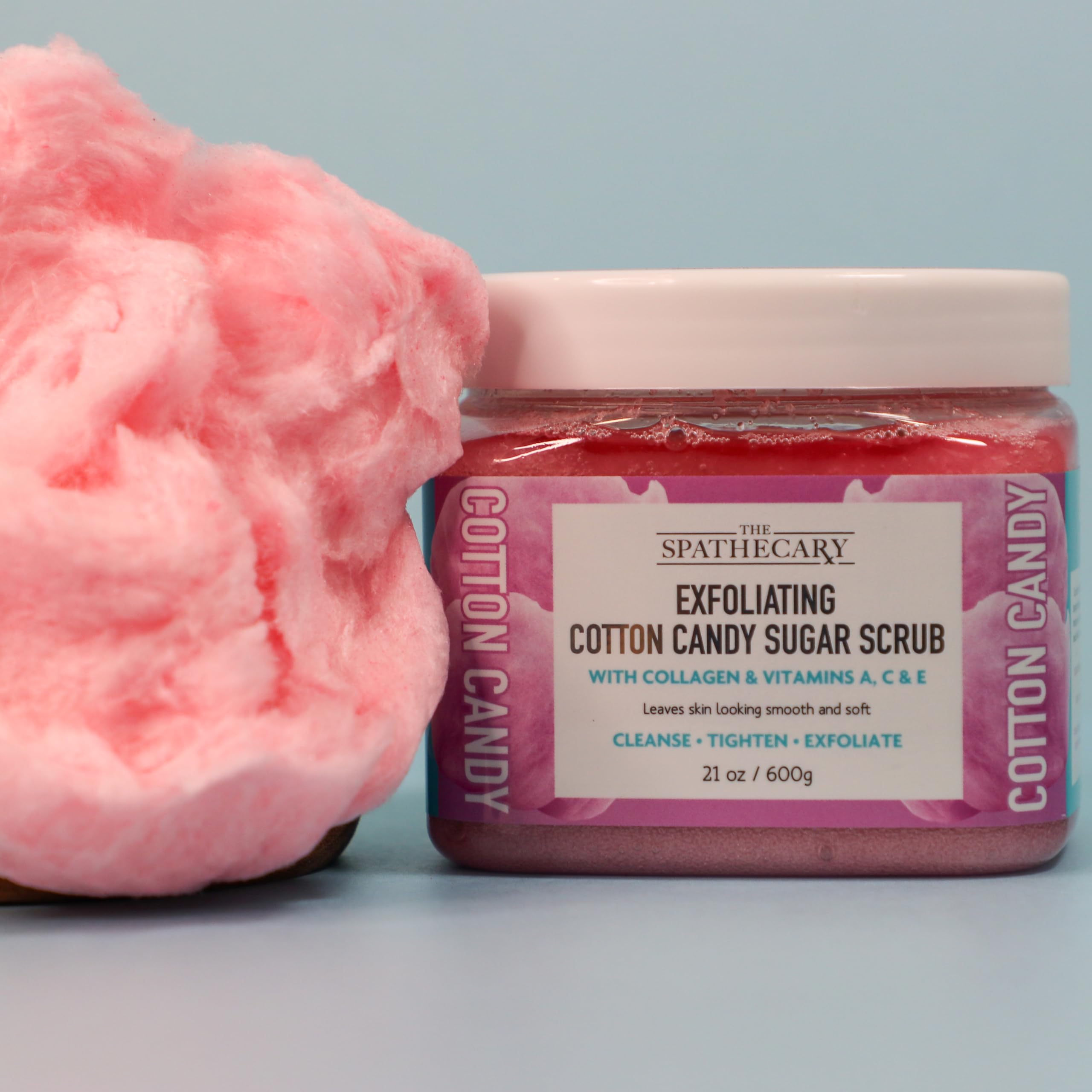 The Spathecary Body Scrub, Exfoliating-Nourishing-Refreshing-Smoothing Body Care 21 oz. (21 oz, Cotton Candy)