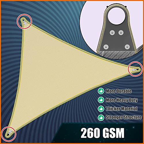 Amgo 20' x 20' Grey Rectangle Square Super Ring Sun Shade Sail ATAWS20 Canopy Awning Shades for Patio-Commercial Standard Heavy Duty-260 GSM(We Customize)