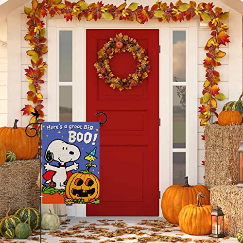 Halloween Garden Flag 12x18 Inch Spooky Boo Double Sided Vertical Farmhouse Decor for Seasonal Holiday Yard