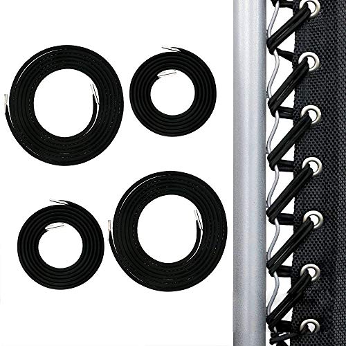 Zero Gravity Chair Replacement Cords, Replacement Laces for Antigravity Chair, Patio Recliners Repair Cord, Bungee Elastic Lounge Chair Cord, Recliner Replacement Parts (Black) 4PCS