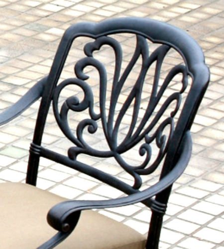 Outdoor Patio Swivel Bar Stools Cast Aluminum Elisabeth Outdoor 2pc Set