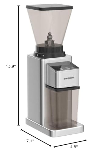 SHARDOR Conical Burr Coffee Grinder Electric with Precision Electronic Timer