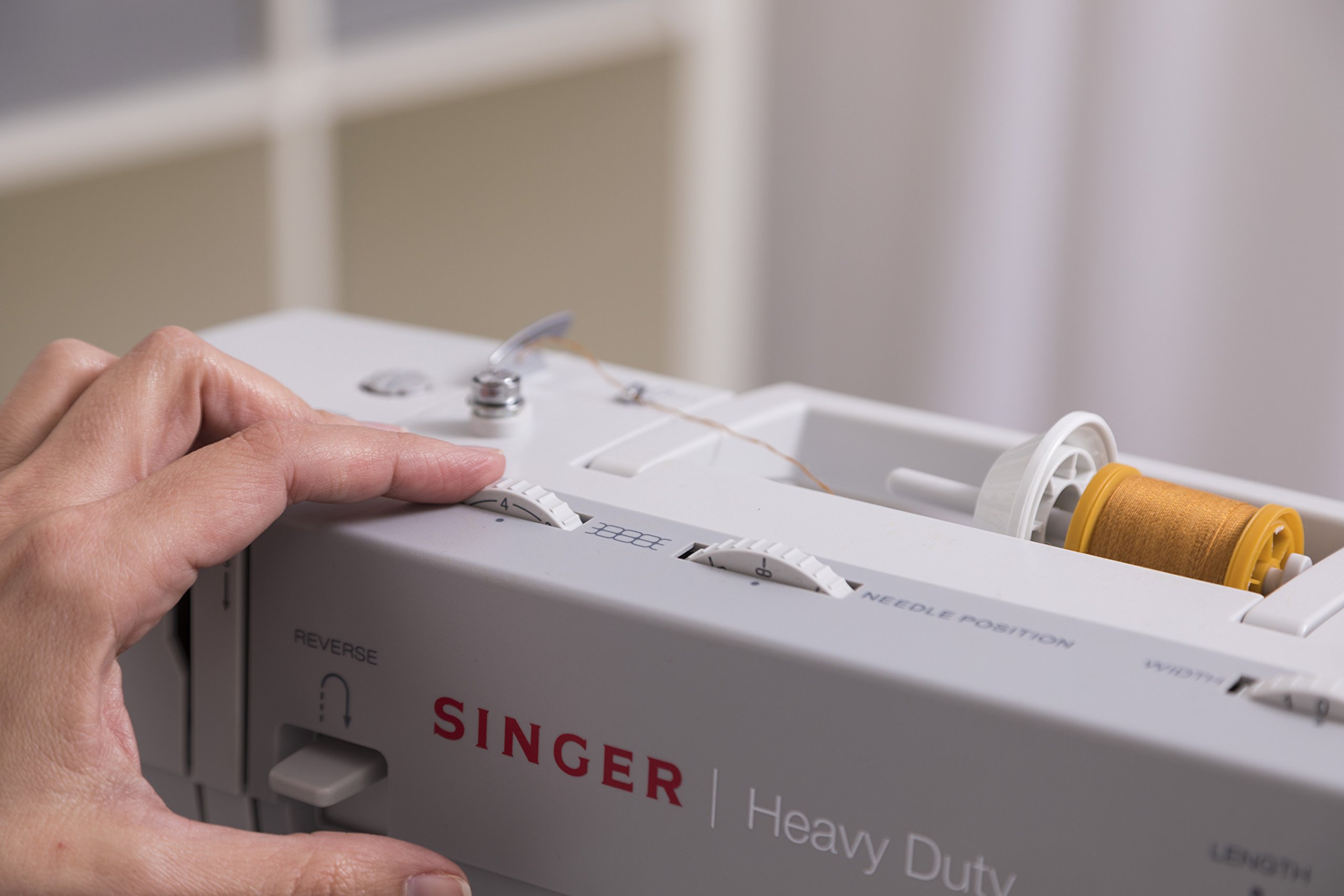 SINGER | 4411 Heavy Duty Sewing Machine With Accessory Kit & Foot Pedal - 69 Stitch Applications - Simple & Great For Beginners