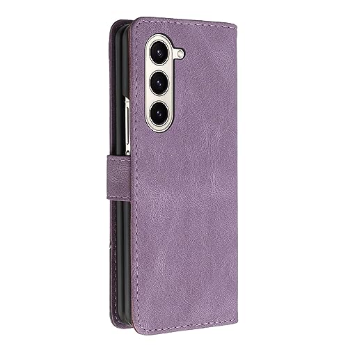 Flip Wallet Case Compatible with Samsung Galaxy Z Fold 5 2023 Case, Samsung Galaxy Z Fold 5 Wallet Case Slim PU Leather Phone Case Flip Folio Leather Case Card Holders Shockproof Protective Case with