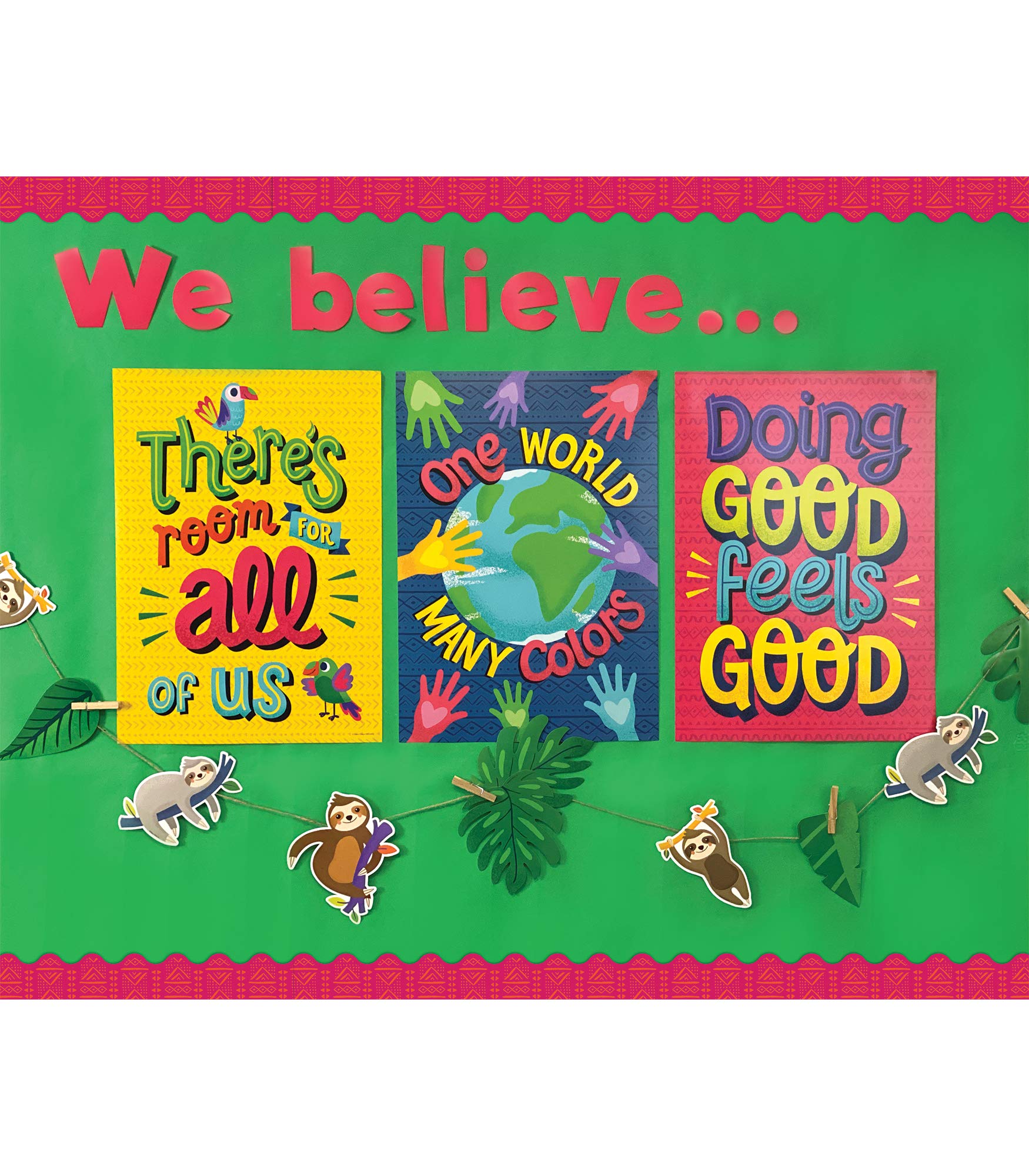 Carson Dellosa - One World Watermelon Combo Pack EZ Letters, Pre-Punched, 219 Pieces