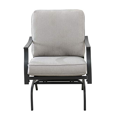 Amazon Brand - Ravenna Home Archer Steel-Framed Outdoor Patio Deep-Seat Chairs, Set of 2, 31"W, Gray