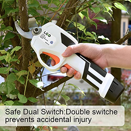 LIGO® Electric Pruning Shears For Gardening Cordless Rechargeable Tree Pruner, Tree Branch Flowering Bushes Trimmers With Safety Protection, MAX 13mm Cutting Diameter (Pruner)