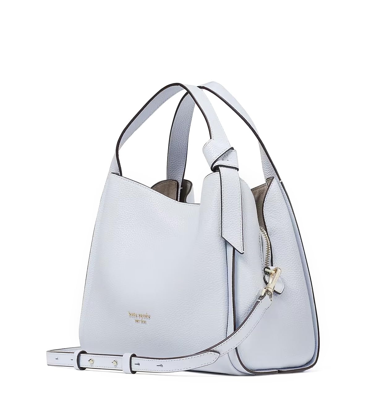 Kate Spade New York Knott Pebbled Leather Medium Crossbody Tote, Watercolor Blue