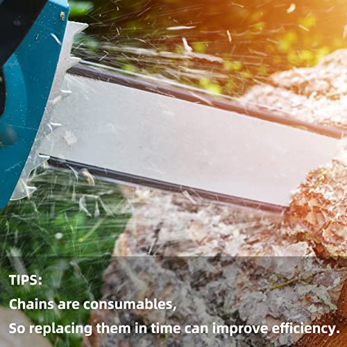 10 Inch Chainsaw Chain S40 3/8" LP Pitch .050" Gauge 40 Drive Links, 10-inch Replacement Chains Compatible with Remington, Greenwork, Sunjoe, Worx, Craftsman Pole Saw-2 Packs