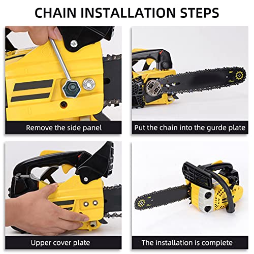 10 Inch Chainsaw Chain S40 3/8" LP Pitch .050" Gauge 40 Drive Links, 10-inch Replacement Chains Compatible with Remington, Greenwork, Sunjoe, Worx, Craftsman Pole Saw-2 Packs