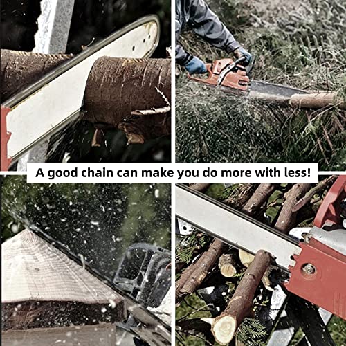 10 Inch Chainsaw Chain S40 3/8" LP Pitch .050" Gauge 40 Drive Links, 10-inch Replacement Chains Compatible with Remington, Greenwork, Sunjoe, Worx, Craftsman Pole Saw-2 Packs
